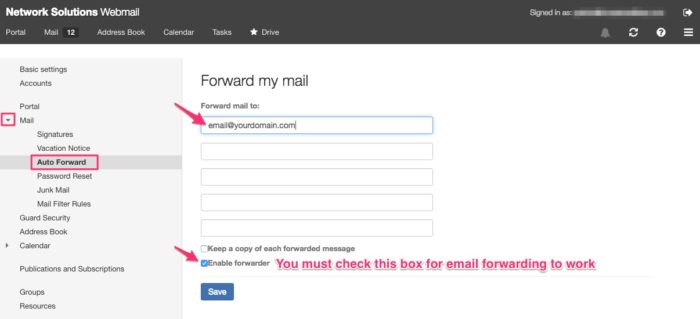 How to Setup Network Solutions Email Forwarding